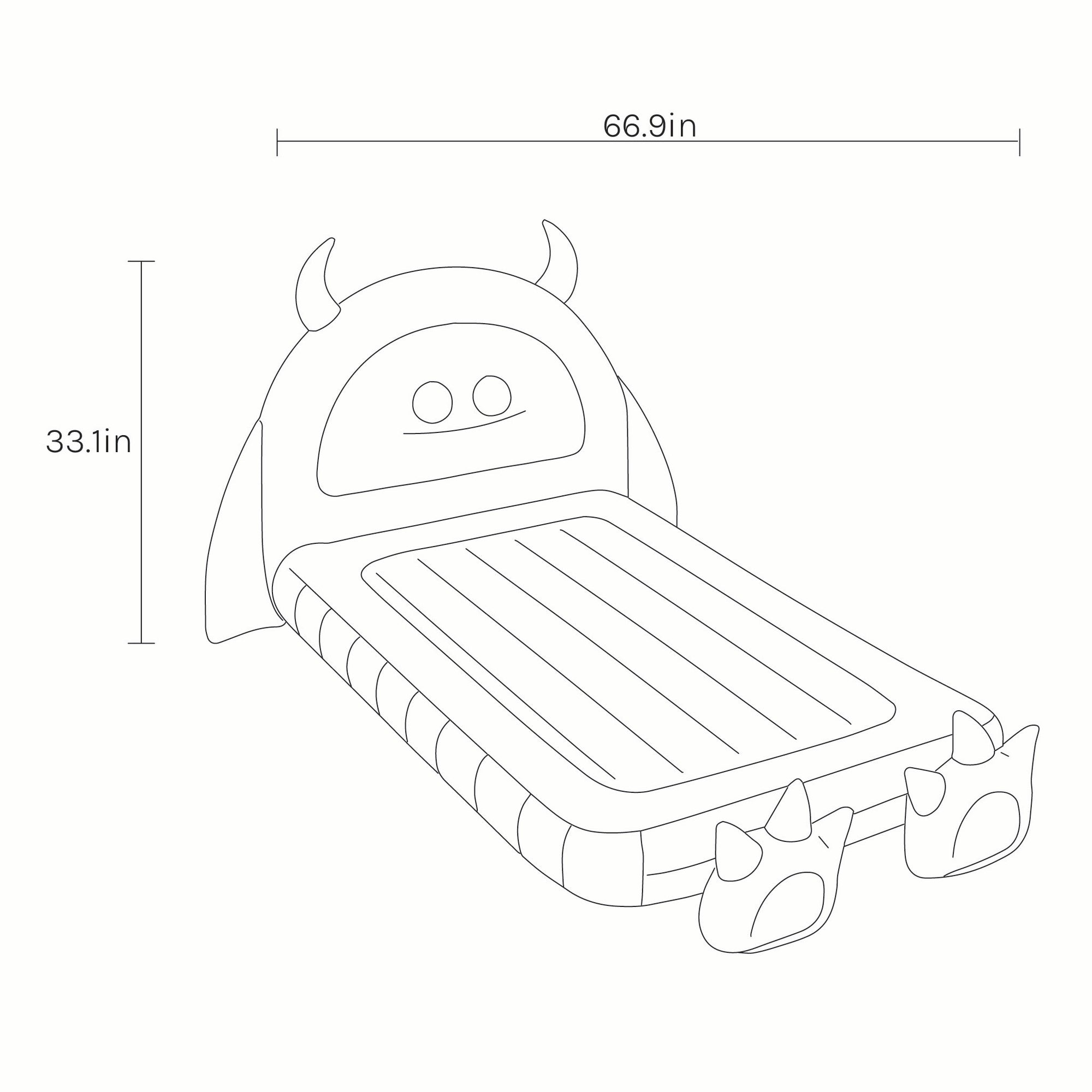Kids Air Mattress - Monster