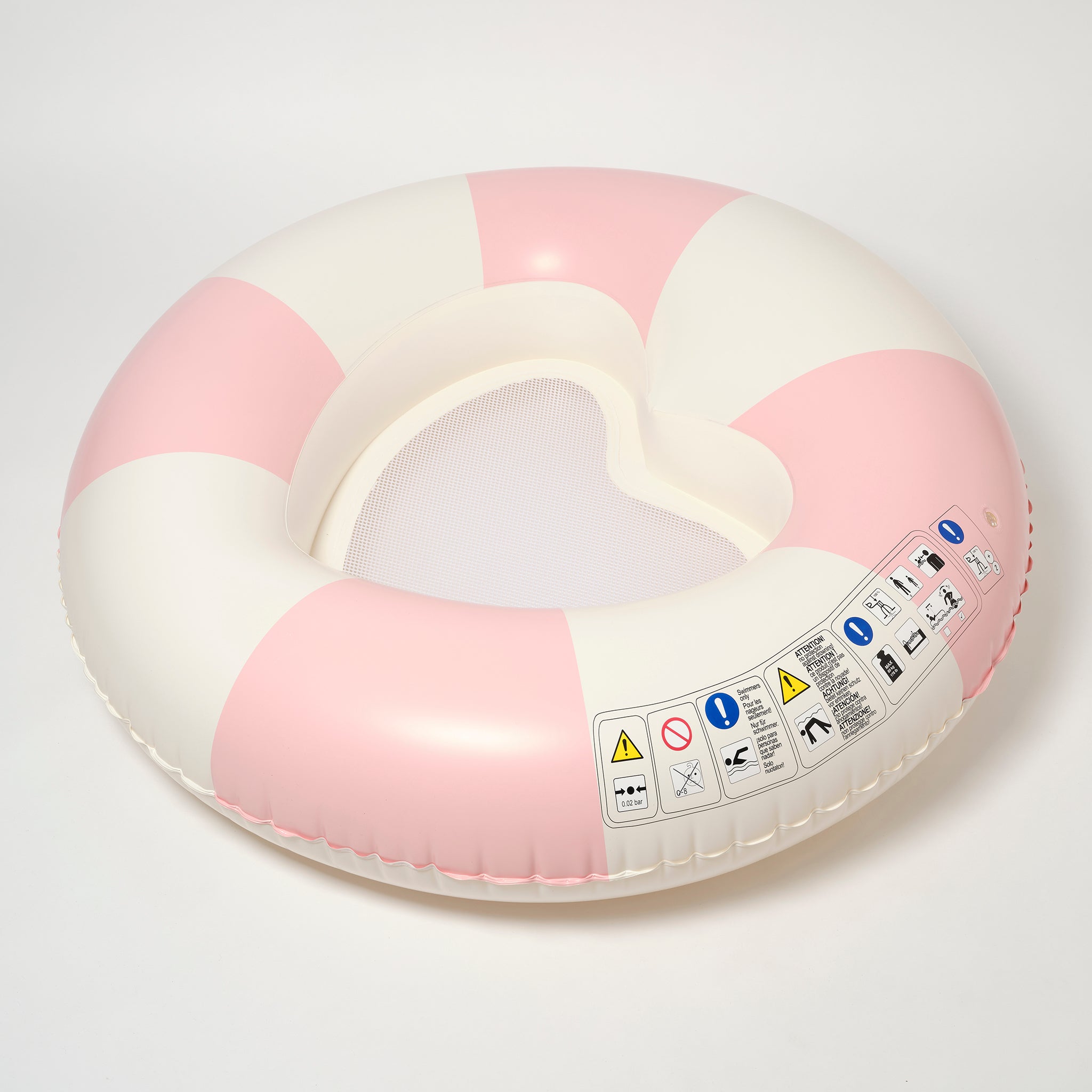 Luxe Pool Ring | Stole My Heart Pink Stripe – SUNNYLiFE US