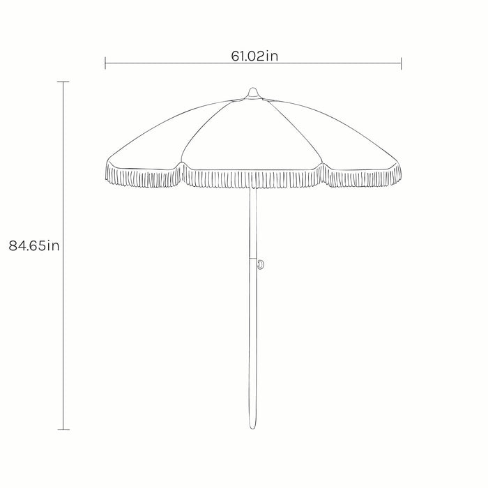 Luxe Beach Umbrella | The Resort Coastal Blue - SUNNYLiFE