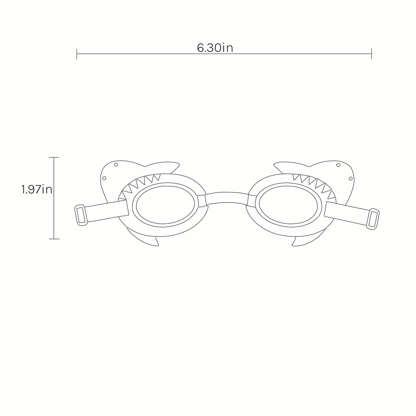 Mini Swim Goggles | Salty the Shark Aqua - SUNNYLiFE