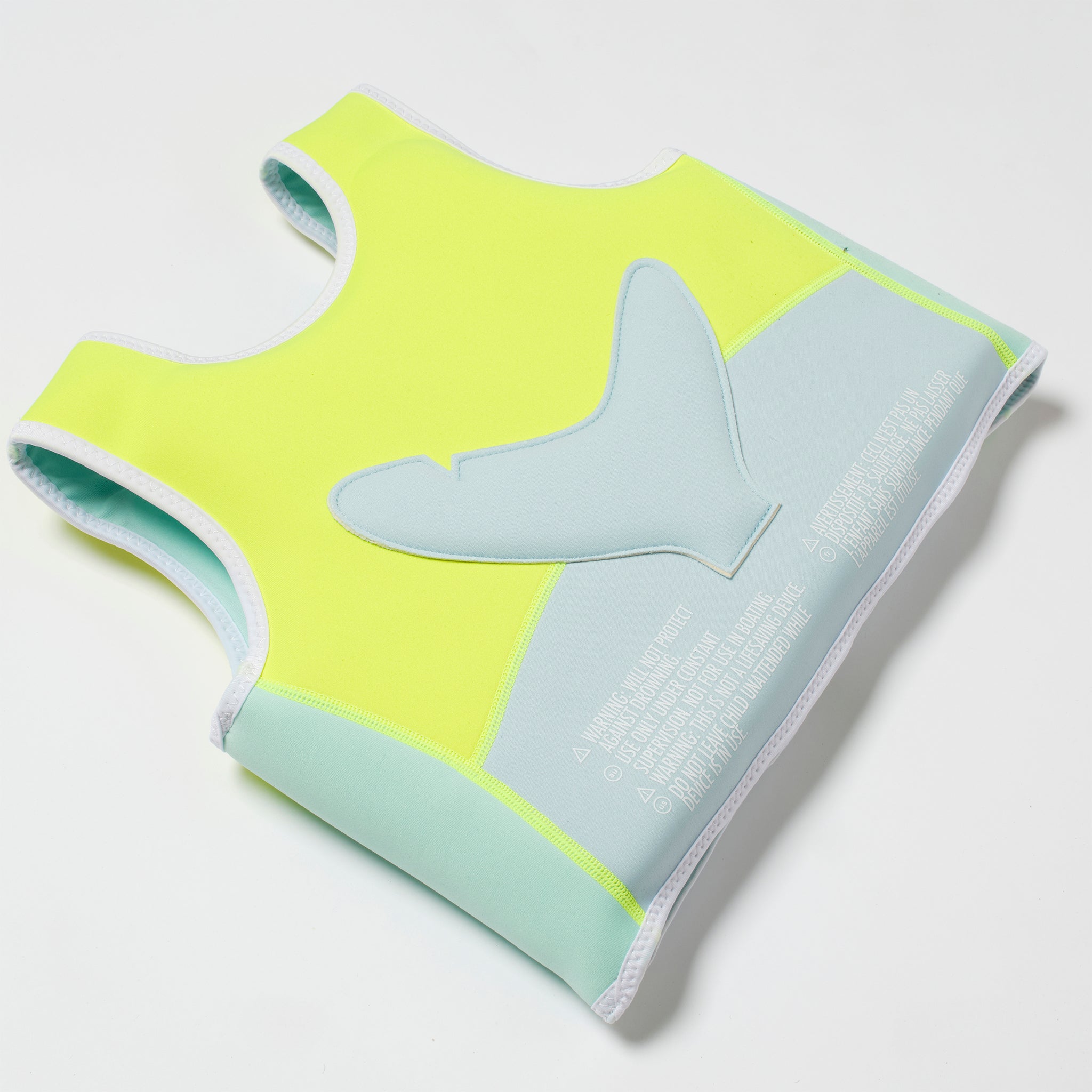Swim Vest 3-6 | Salty the Shark Aqua Neon Yellow - SUNNYLiFE – SUNNYLiFE US