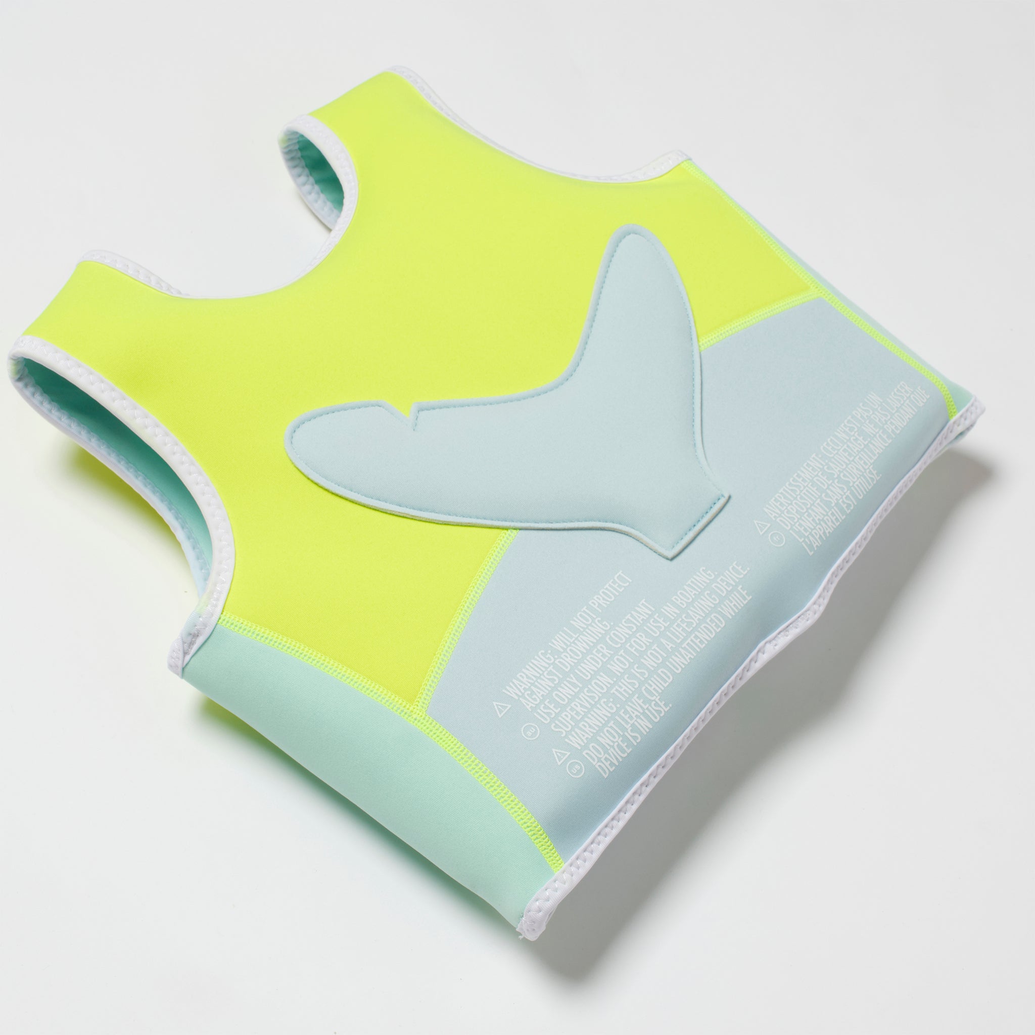 Swim Vest 2-3 | Salty the Shark Aqua Neon Yellow - SUNNYLiFE – SUNNYLiFE US