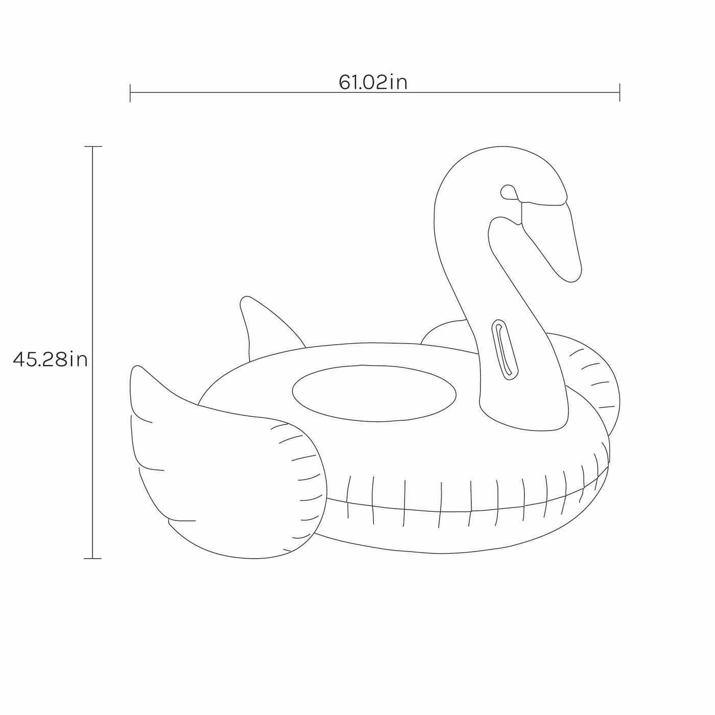 Original Luxe Ride-On Float Swan | The Resort White on White - SUNNYLiFE