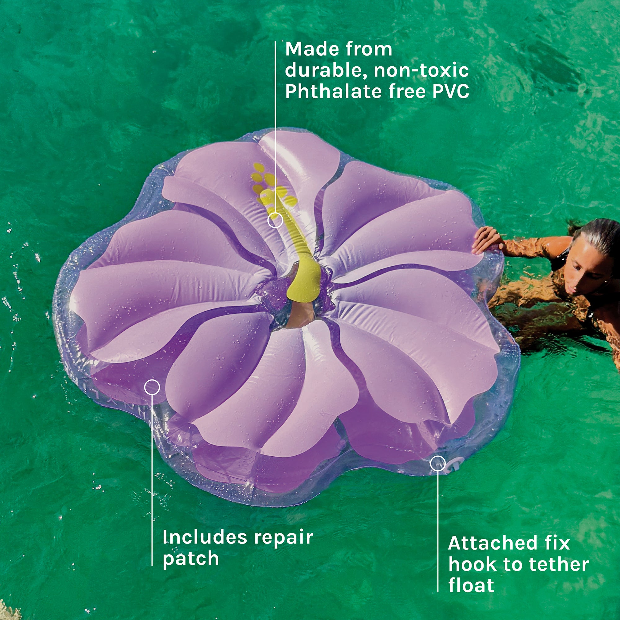 Luxe Lie-On Float - Hibiscus Purple