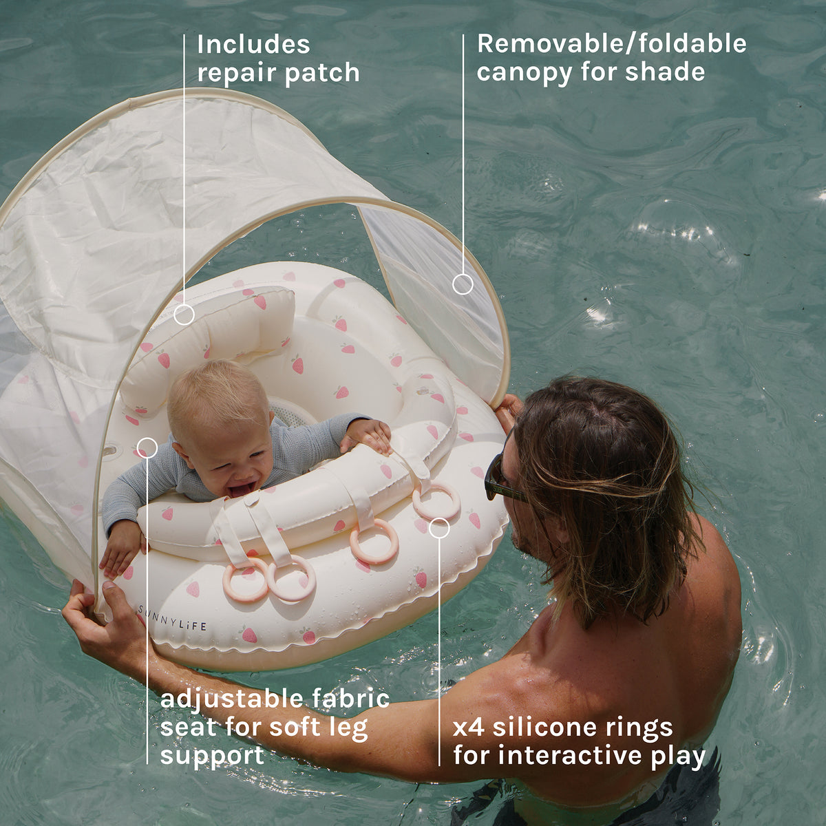 Interactive Baby Float - Strawberry Sunshine Pink