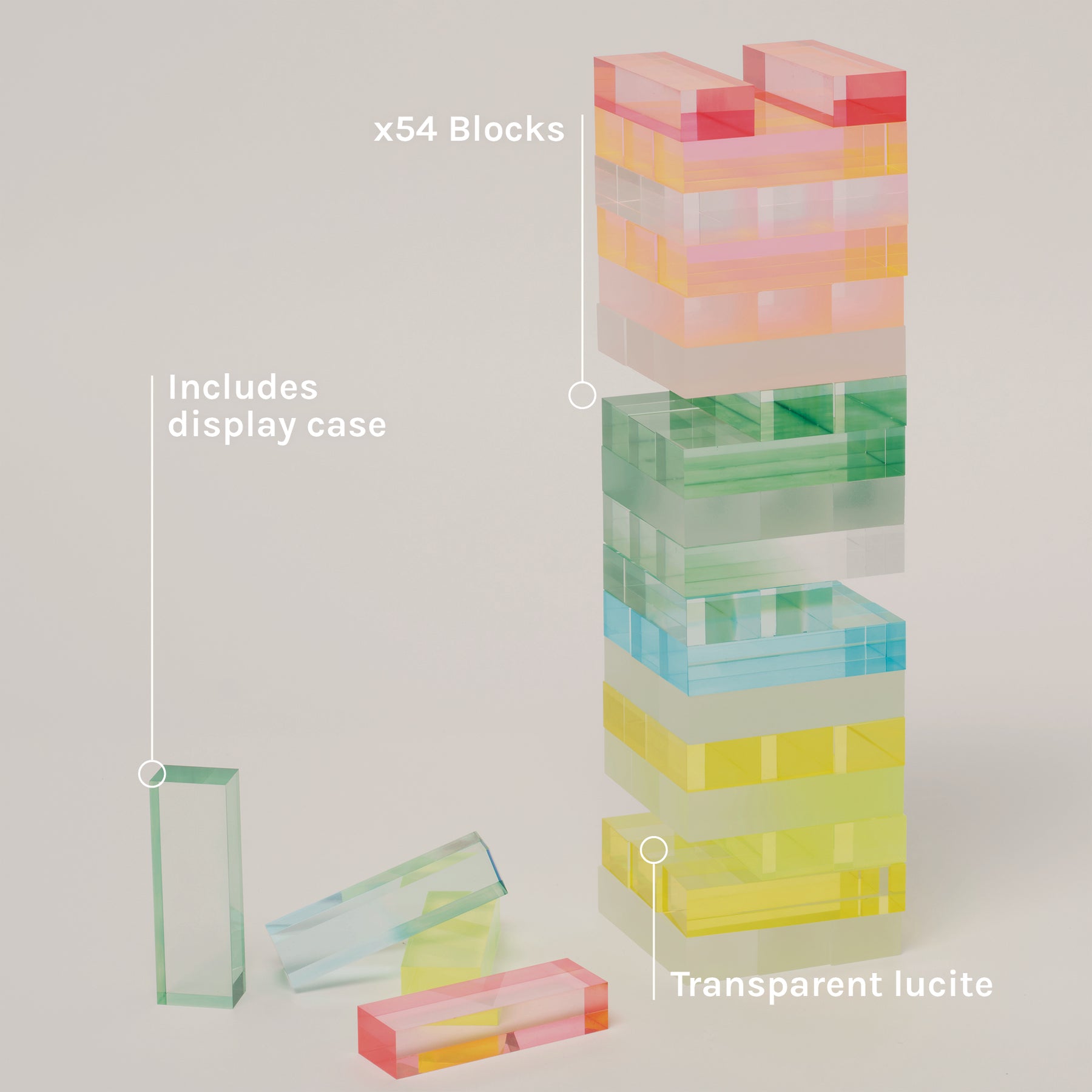 Lucite Jumbling Tower | Ombre Sherbert - SUNNYLiFE